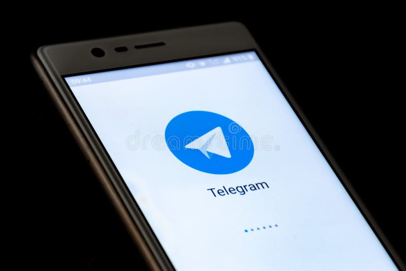Telegram Messenger App. Smartphone with Telegram Messenger Application ...