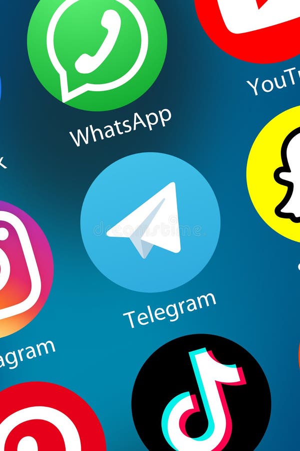 Telegram messenger icon editorial stock image. Illustration of paper ...