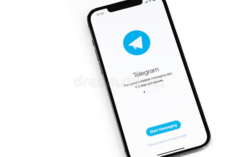Telegram Mobile App on the Screen Smartphone Editorial Photography ...