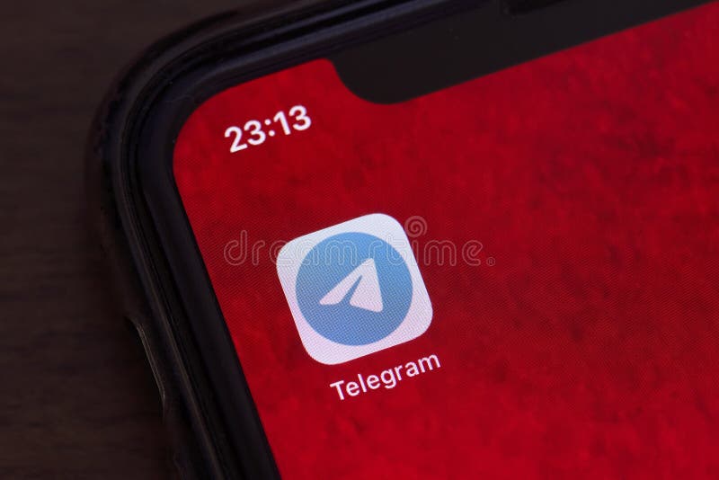 Telegram Mobile Application Editorial Stock Image - Image of plane ...