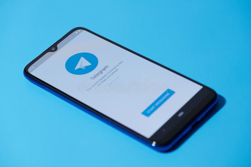 Telegram Mobile Menu Application Editorial Stock Image - Image of login ...