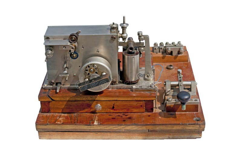 Vintage Morse Telegraph Machine Isolated Stock Photos - Free & Royalty ...