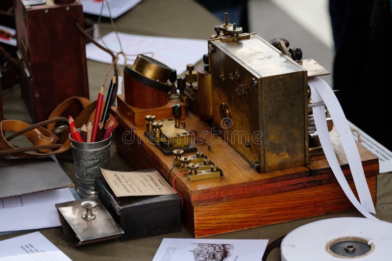 Telegraph of the First World War Stock Photo - Image of ancient ...