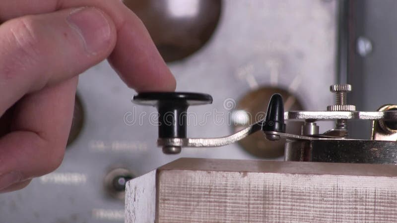 Telegraph Key Morse Code Close-up Stock Footage - Video of adjust ...
