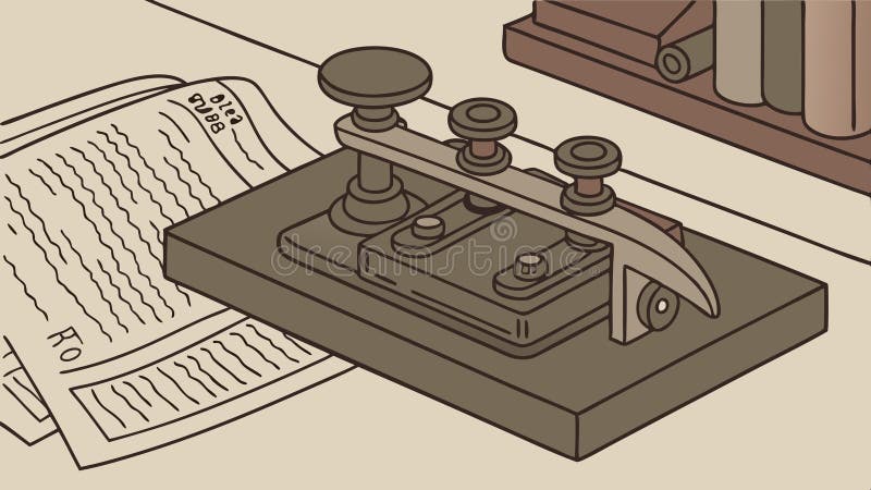 Telegraph Key, Vintage Communication, History, and Technology Vector ...