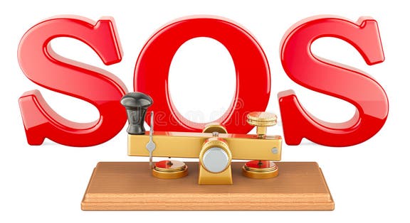 Telegraph, Morse Code Telegraphy Device. SOS Message, Concept Stock ...