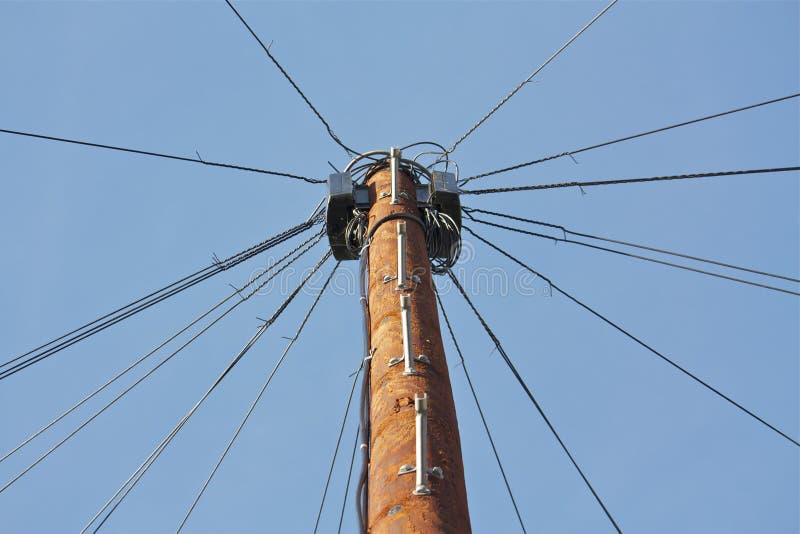 Telegraph Pole stock image. Image of landline, industry - 22960485