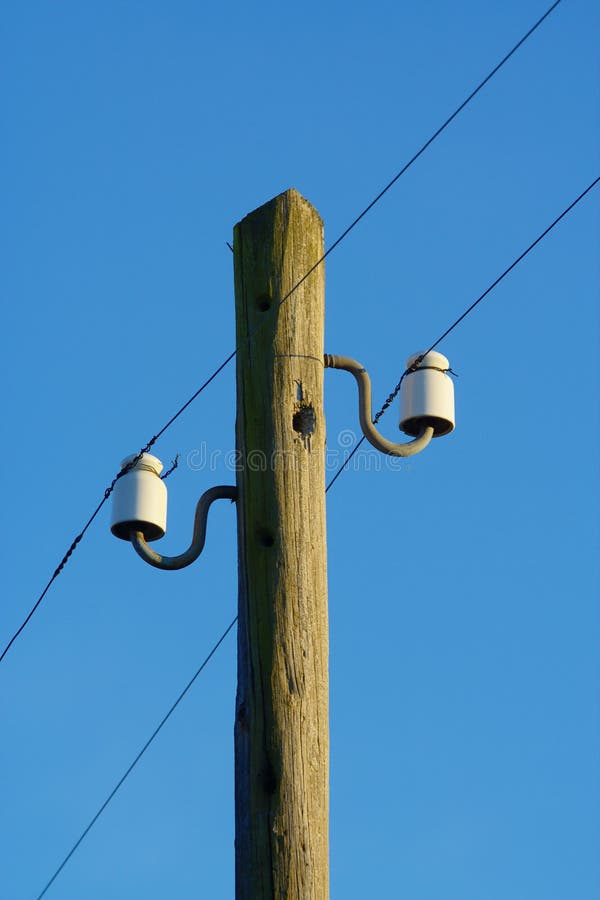 Telegraph Pole stock image. Image of wood, isolator, transmission - 4290641