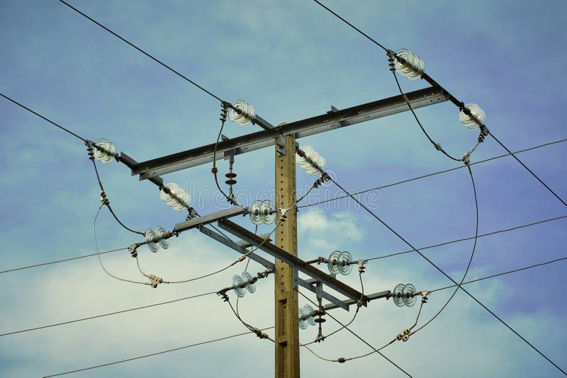 Telegraph pole detail stock image. Image of service - 316115041