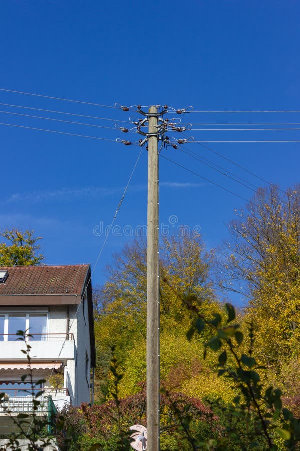 Telegraph poles stock photo. Image of telegraph, voltage - 129985406