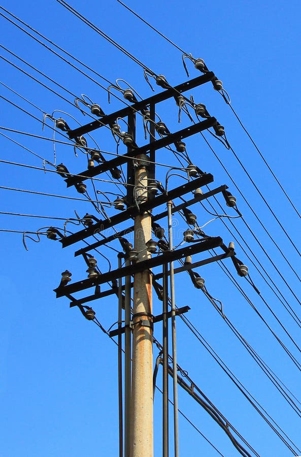 Old Telegraph Lines and Poles Stock Photo - Image of communication ...