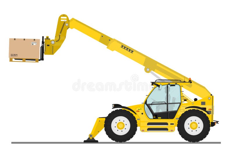 Telehandler Forklift Stock Illustrations – 257 Telehandler Forklift ...