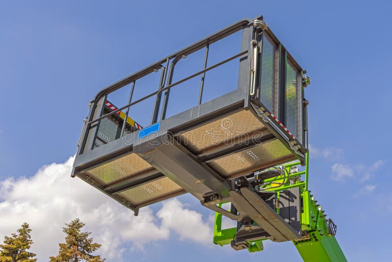Telehandler Work Platform stock photo. Image of machinery - 365790778