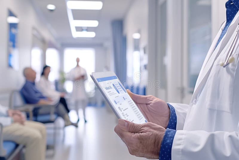 Telehealth Consultation in Hospital Setting with Doctor Using Tablet ...