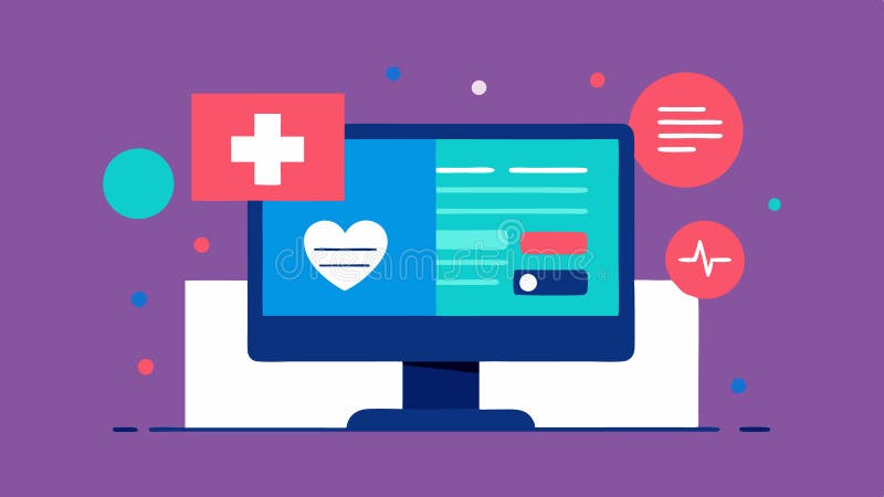 Telehealth Testing an Abstract Image Showing a Computer Screen with ...
