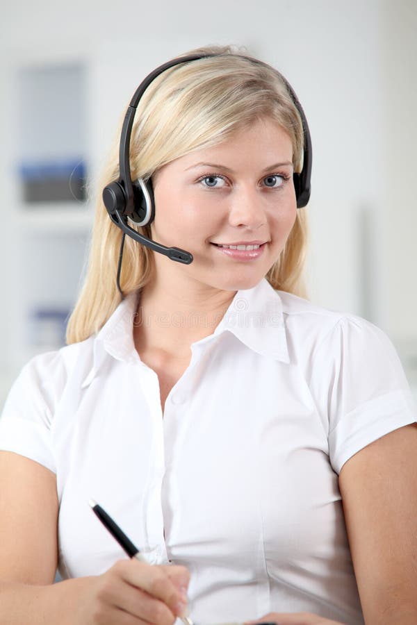 Telemarketer stock image. Image of sitting, group, looking - 16561385