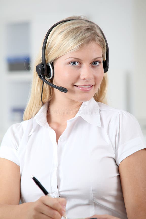 Telemarketer stock photo. Image of office, operator, saleswoman - 16577912