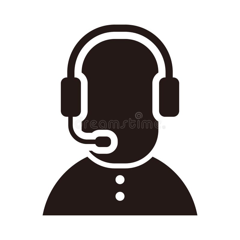 Telemarketers Icon, Customer Service Icon User With Headphone Stock ...