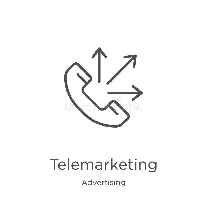 Telemarketing Icon Vector from Advertising Collection. Thin Line ...