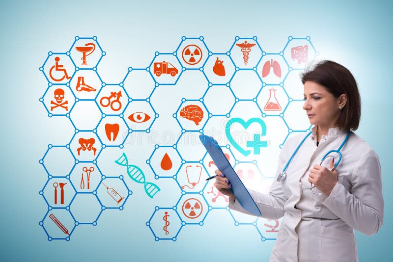 Telemedicine Concept with Medical Elements Stock Photo - Image of ...