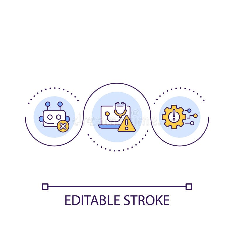 Telemedicine Services Issues Loop Concept Icon Stock Vector ...