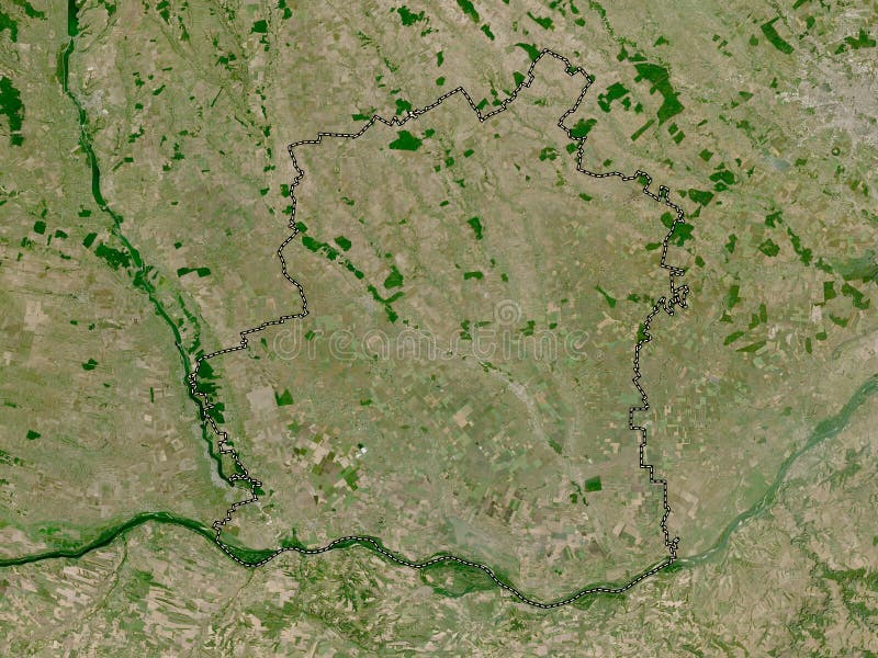 Teleorman, Romania. Low-res Satellite. No Legend Stock Illustration ...