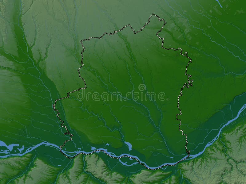 Teleorman, Romania. Physical. No Legend Stock Illustration ...