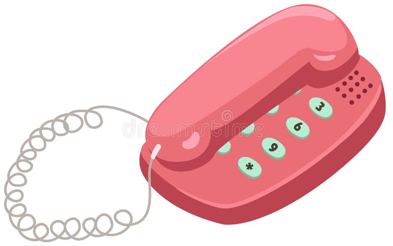 Blue telephone cartoon stock vector. Illustration of fashioned - 22742801