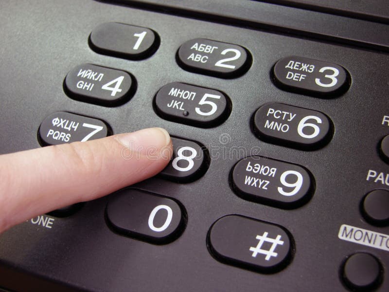 Dialing 0 on a Touch Tone Phon Stock Photo - Image of dial, operator ...