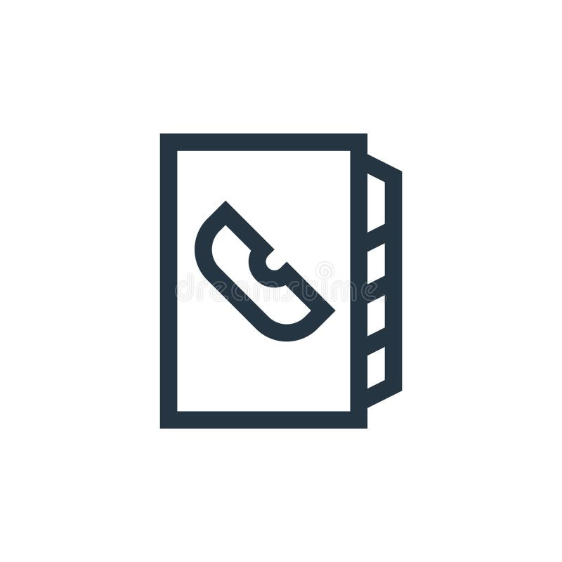 Telephone Book Isolated Vector with Line and Fill Icon Stock Vector ...