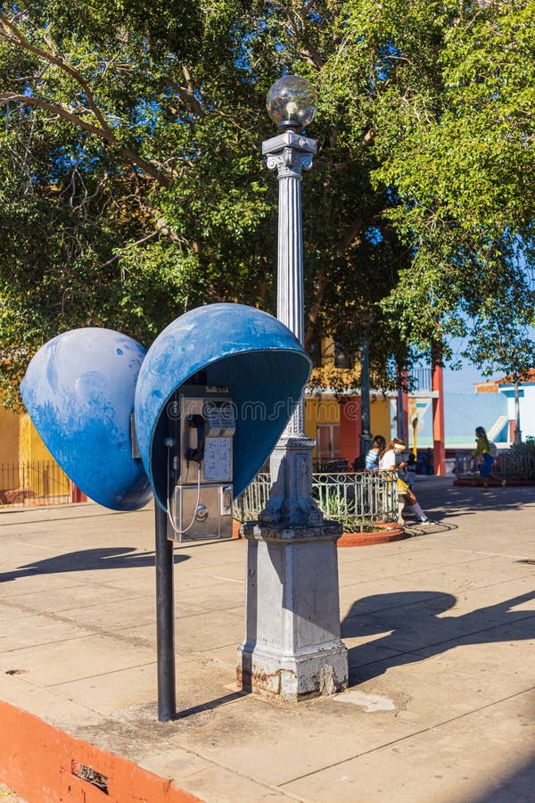TRINIDAD, CUBA - JANUARY, 7 2021: Telephone Booth in Trinidad, Cuba ...