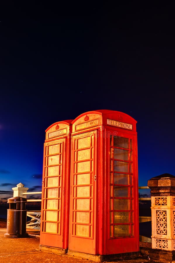 Telephone box stock image. Image of building, nightshot - 22623979