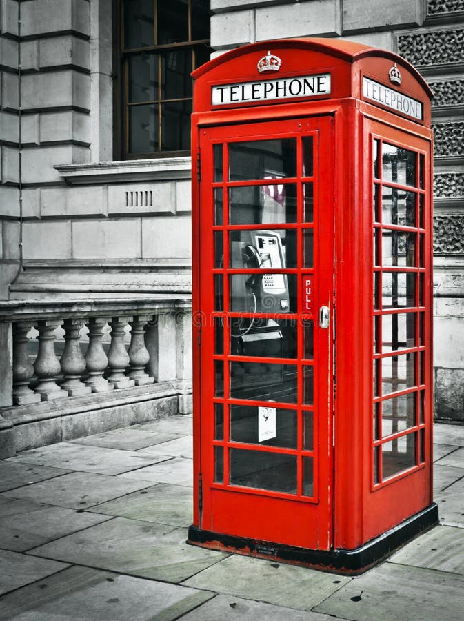 Telephone box in London stock image. Image of phone, town - 15749383