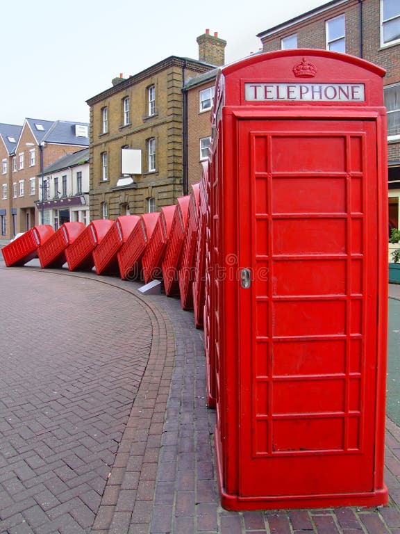 Telephone boxes stock photo. Image of falling, kingston - 33119124
