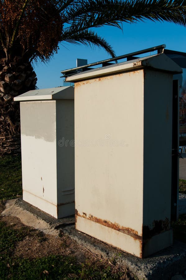 Telephone Boxes stock image. Image of park, telecommunication - 36893539