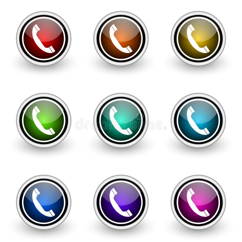 Telephone button set stock illustration. Illustration of businessmen ...