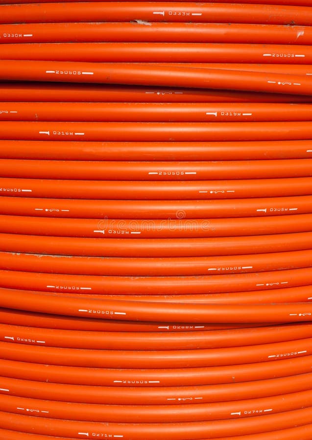 Orange long cable stock image. Image of line, closeup - 16565897
