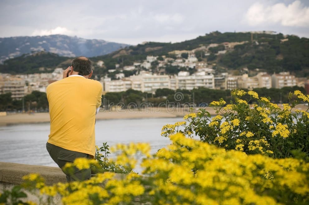 Telephone call stock photo. Image of flowers, scenery - 1803708