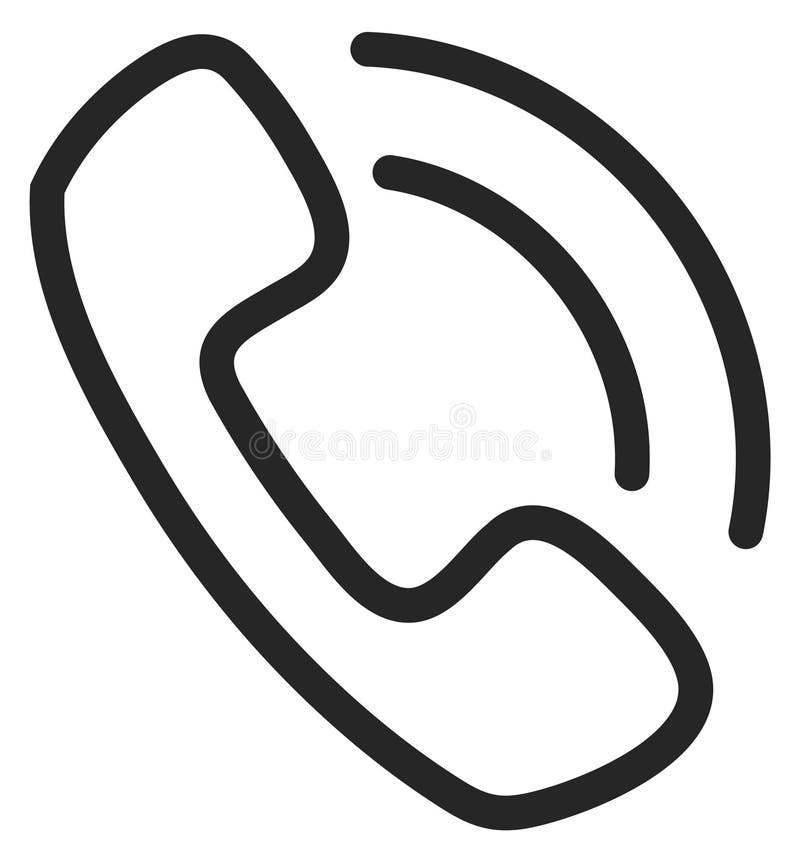 Telephone Call Line Icon. Ringing Phone Symbol Stock Illustration ...