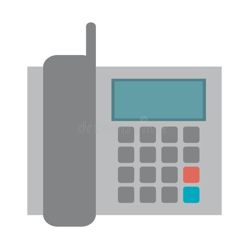 Telephone Communication Device Isolated Stock Vector - Illustration of ...