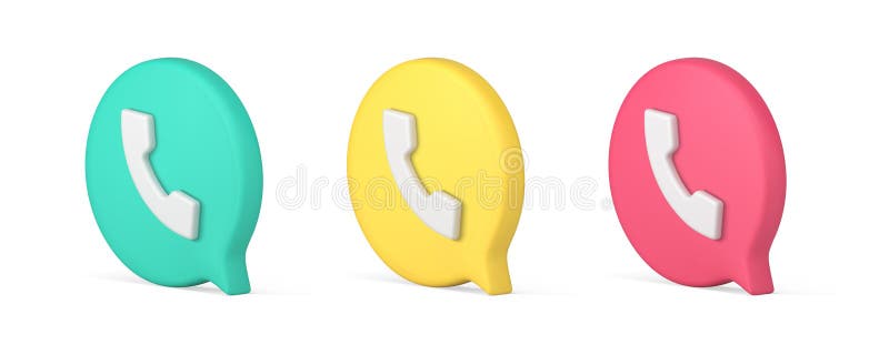 Telephone Communication Phone Call Web Application 3d Icon Set ...