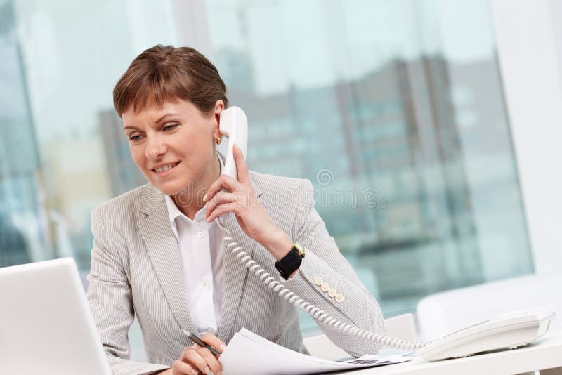 Telephone consultation stock photo. Image of chatting - 22015900