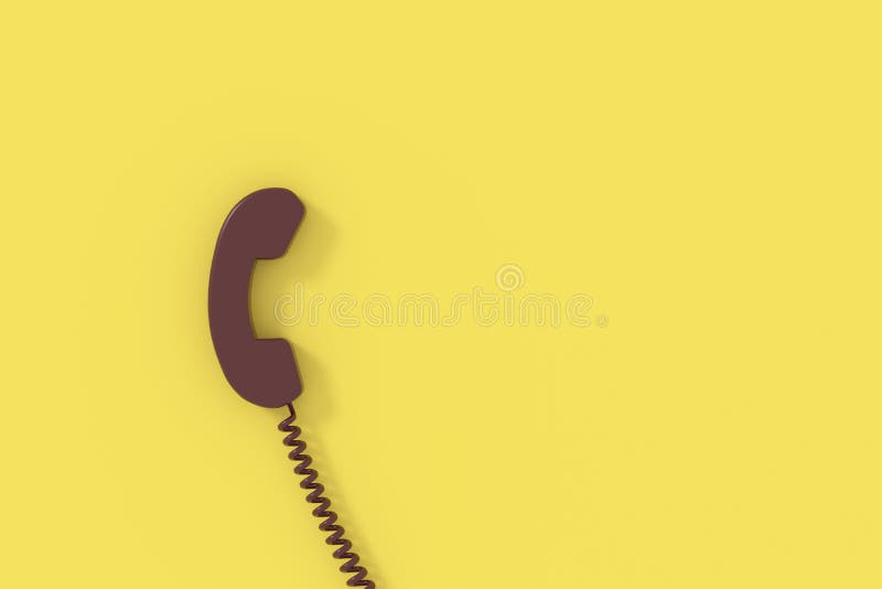 Telephone Contact Banner Design. 3D Rendering Stock Illustration ...