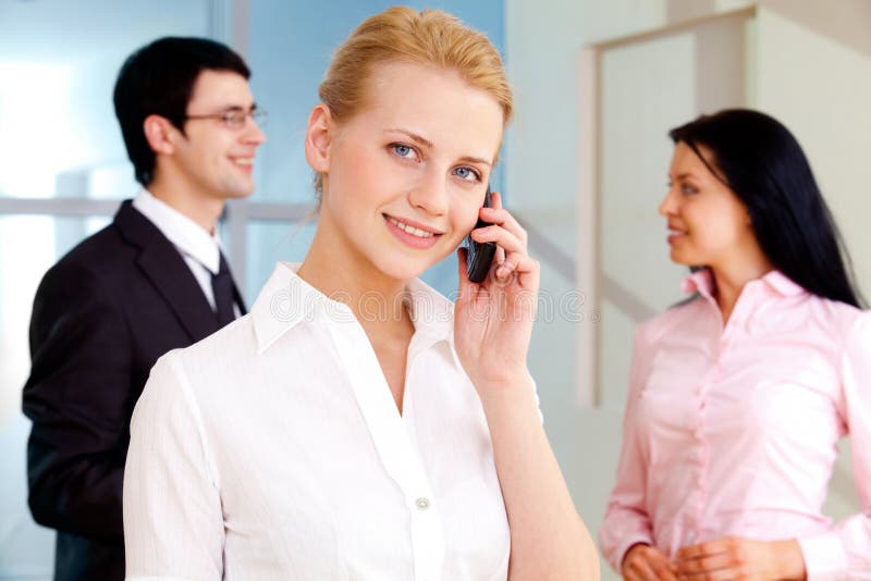 Telephone conversation stock photo. Image of male, collaboration - 14049728