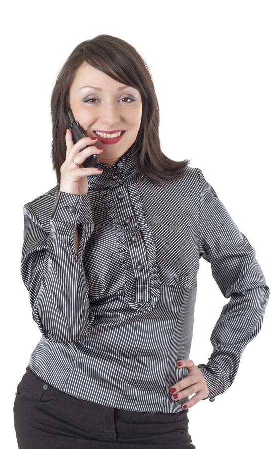 Telephone conversation stock photo. Image of attractive - 14052734