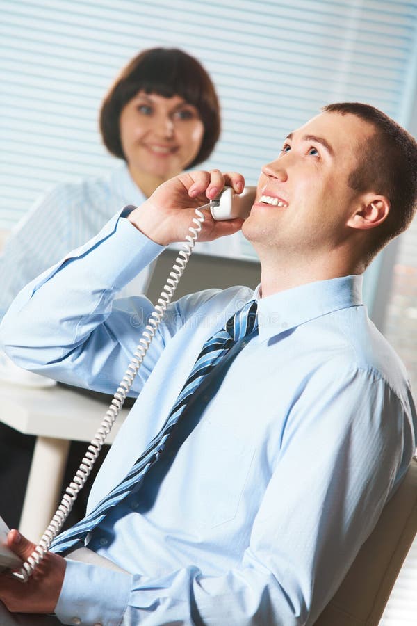 Telephone conversation stock photo. Image of attractive - 17585806