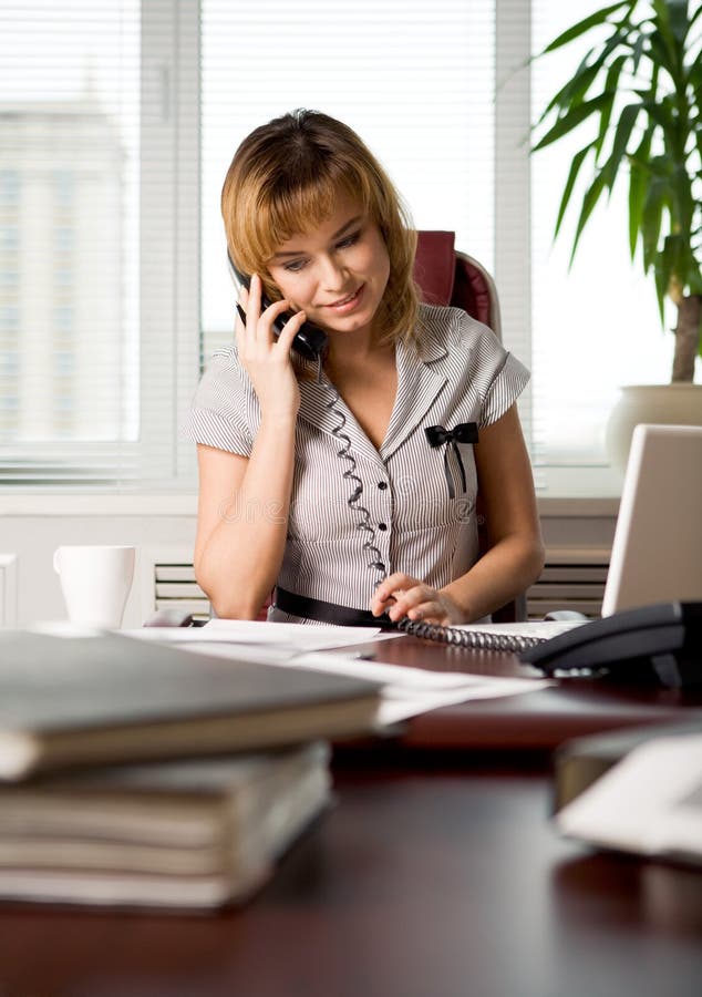 Telephone conversation stock image. Image of calling, business - 8506149