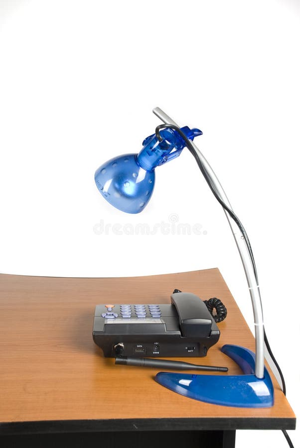 Telephone on desk stock image. Image of objects, brown - 6959055