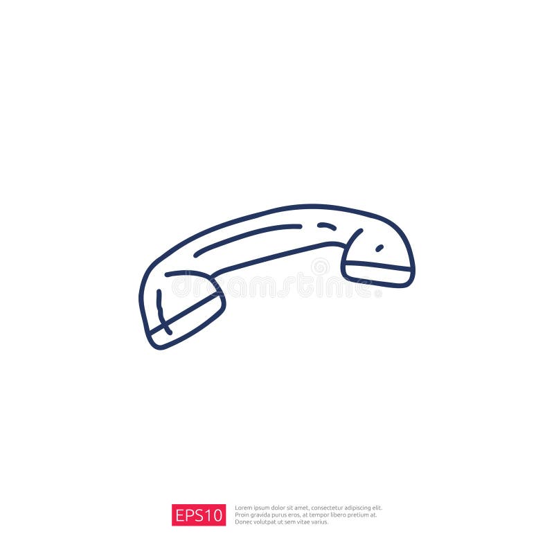 Telephone Doodle Icon. Vector Illustration Stock Vector - Illustration ...