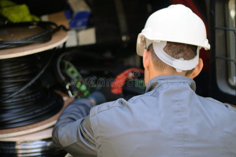 Telephone Engineer stock image. Image of collar, instrument - 47290393